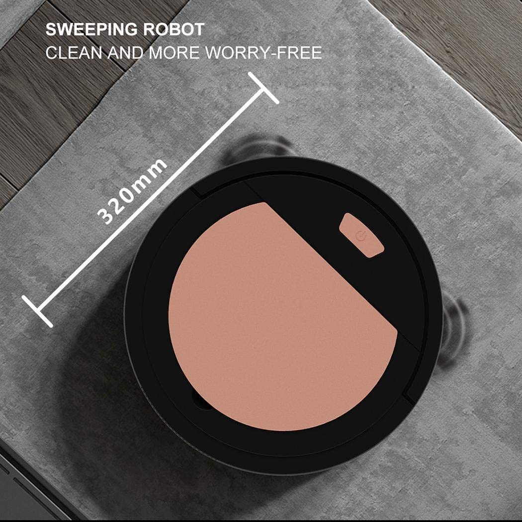 Rechargeable Smart Robot Vacuum Cleaner Automatic Sweeping Mopping Machine Robotic Vacuums (Black1)