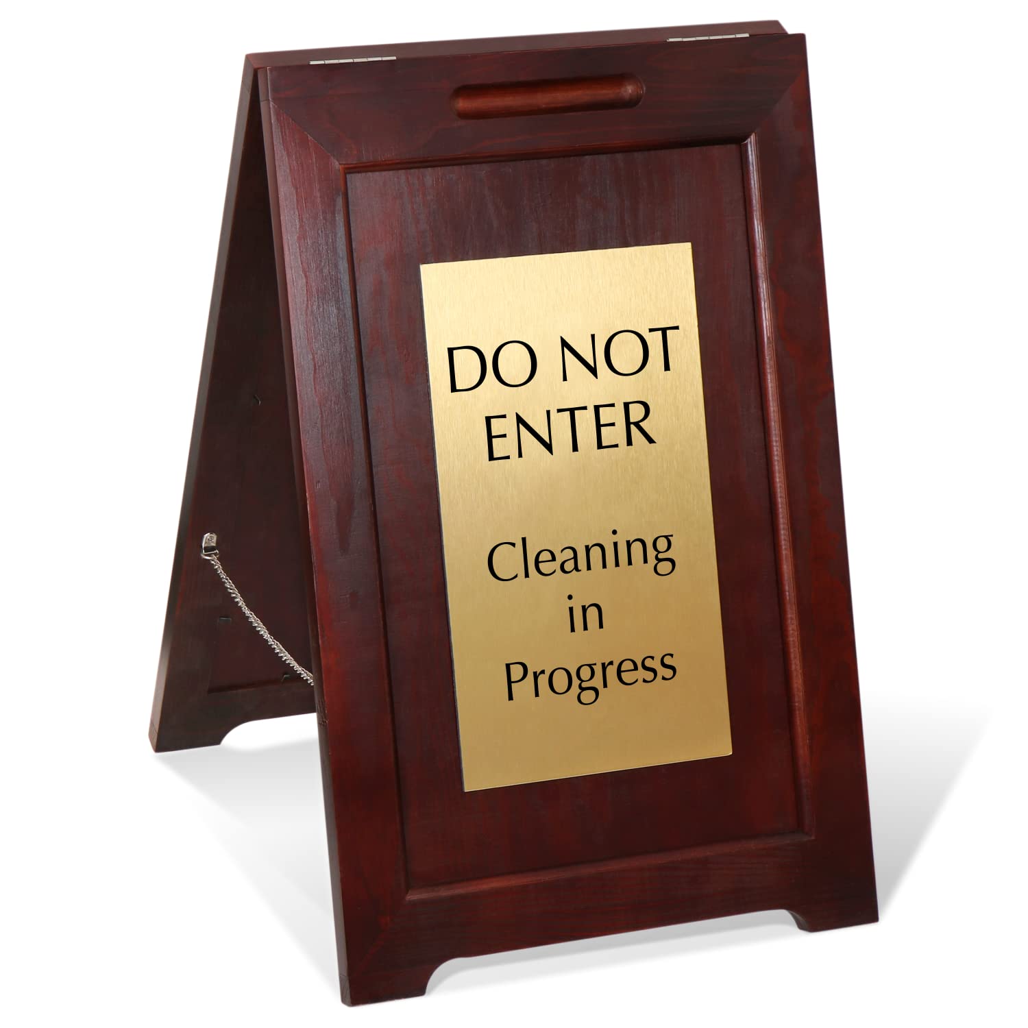 SmartSign 25 x 12 inch “Do Not Enter - Cleaning In Progress” Two-Sided Folding Floor Sign, Digitally Printed Polypropylene Plastic, Black and Yellow