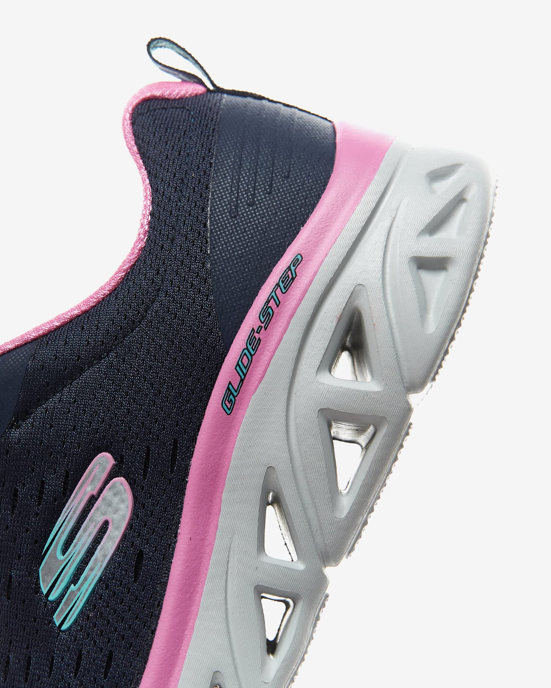 Skechers Women's, Glide-Step Sport - Fresh Charm Running Shoe Navy Multi 8.5 M