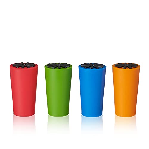 Starburst Silicone Bottle Stopper and Wine Preserver Multi Colored Corks By True