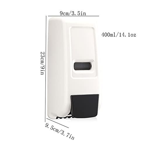 Soap Dispenser Wall Mounted Soap Dispenser Household Bathroom Kitchen Dishwashing Liquid Foam Dispenser Bottle Pump Head White 400ml / 14.1oz Bathroom Soap Dispenser