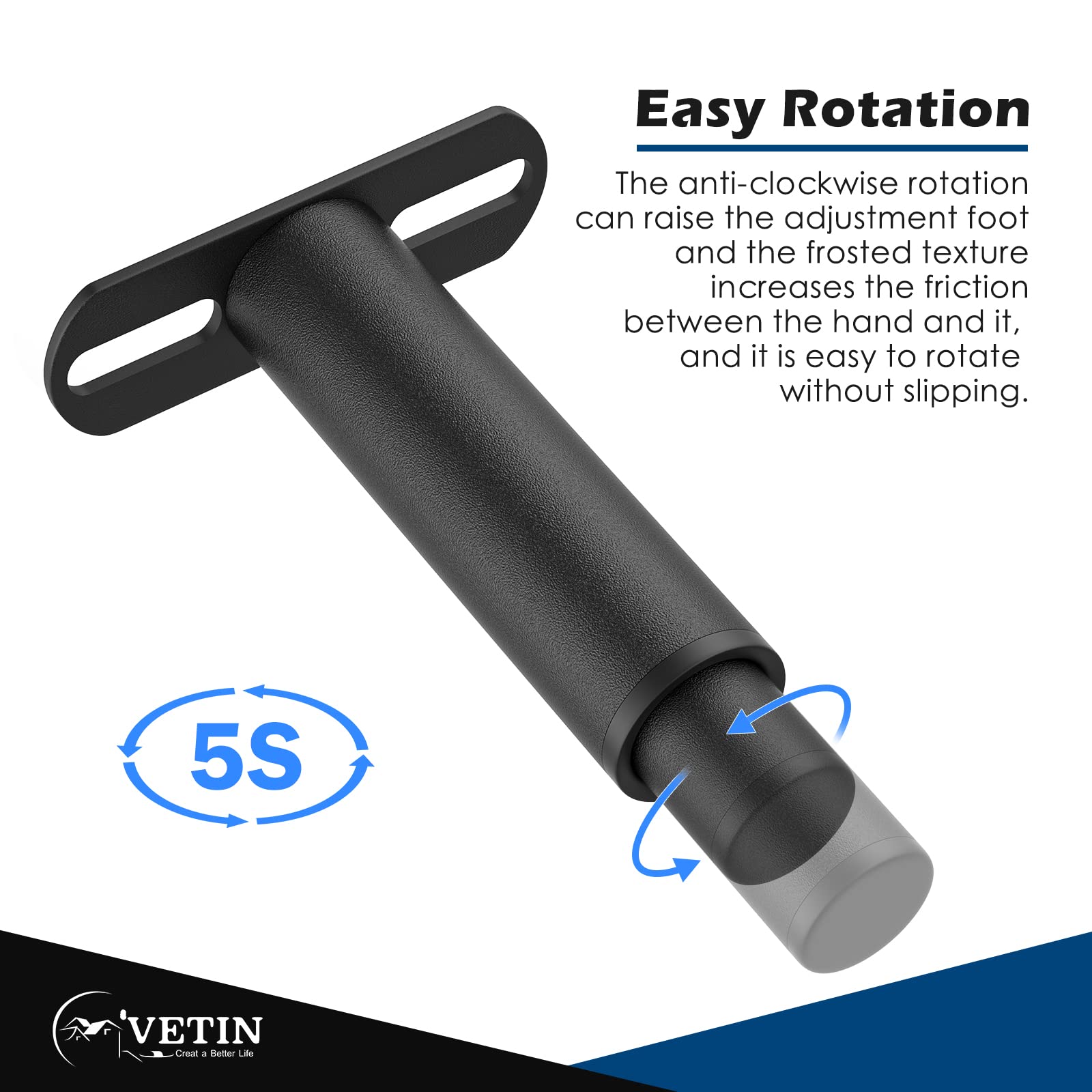 VETIN Bed Frame Support, 7-13 inches Bed Support Legs, Bed Frame Support Leg, Bed Support Legs Replacement, Adjustable Bed Legs (4, 7.08 inch)