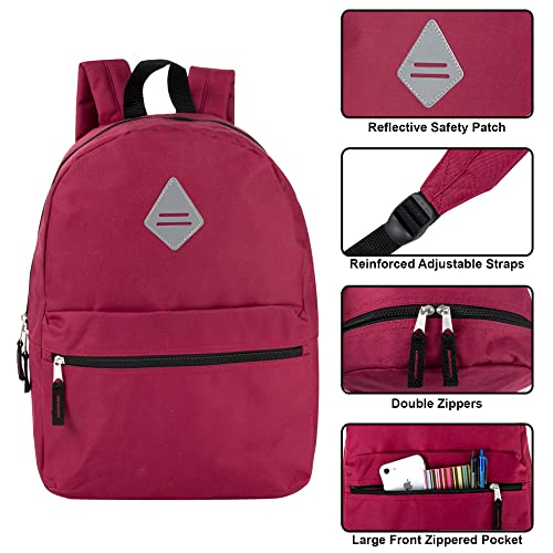 Trail maker 24 Pack Classic Backpacks in Bulk Wholesale Two Tone Backpacks (Pack 1)