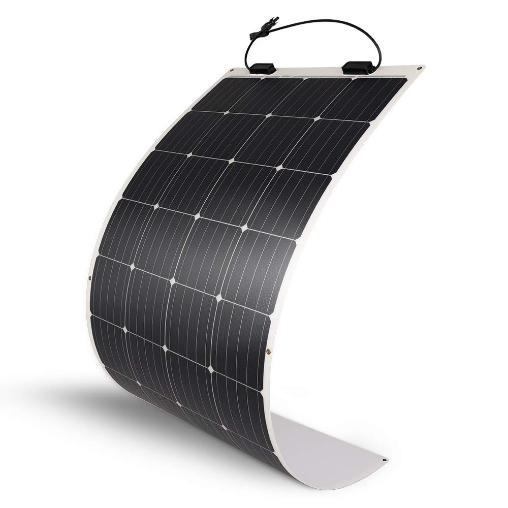 Renogy Flexible Solar Panel 175 Watt 12 Volt Monocrystalline Semi-Flexible Bendable Mono Off-Grid Charger for Marine RV Cabin Van Car Uneven Surfaces