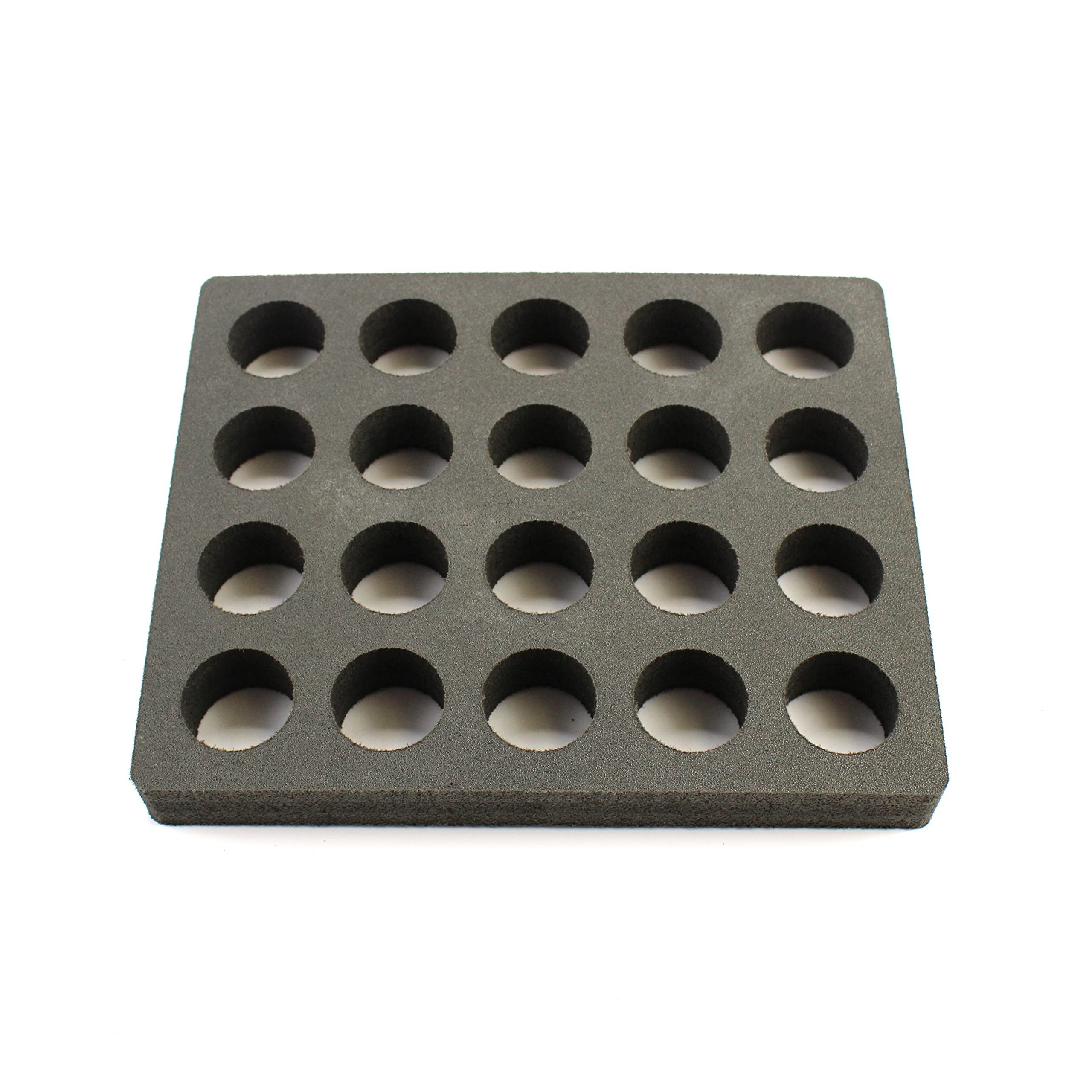 Polar Whale 4 Sample Vial Floating Racks Durable Black Foam Storage Holder Organizer Stand Transport Holds 20 Sampling Vials Fits 3 Oz 90ml 37mm Diameter