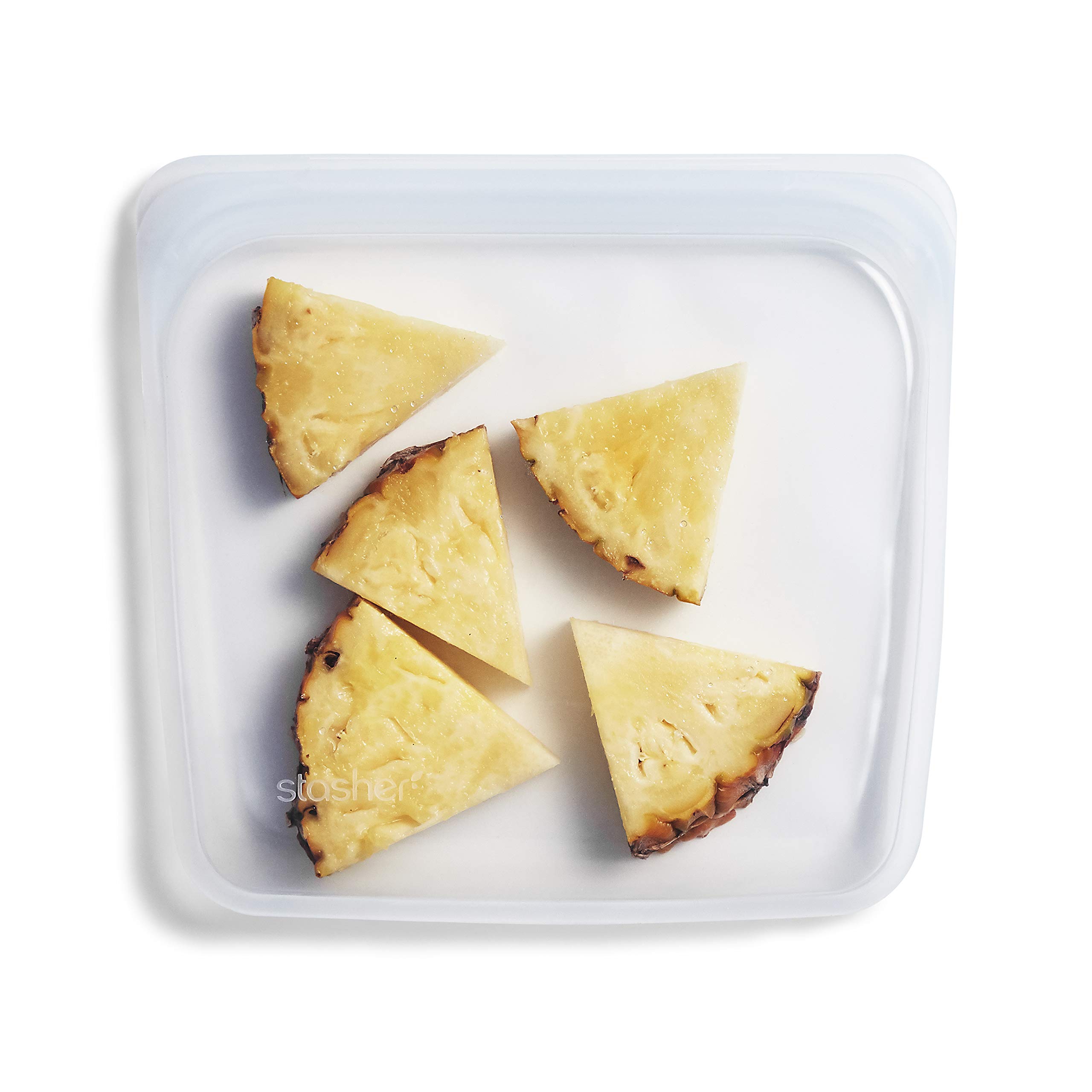 Stasher Reusable Silicone Storage Bags Bundle - Mega & Sandwich (Clear)