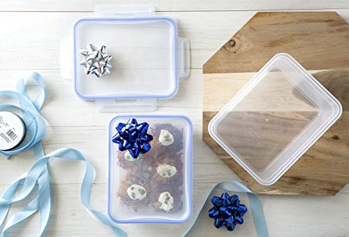 Snapware Total Solution 6-Pc Plastic Food Storage Containers Set with Lids, 8.5-Cup Rectangle Meal Prep Container, Non-Toxic, BPA-Free with 4 Locking Tabs, Microwave, Dishwasher, and Freezer Safe