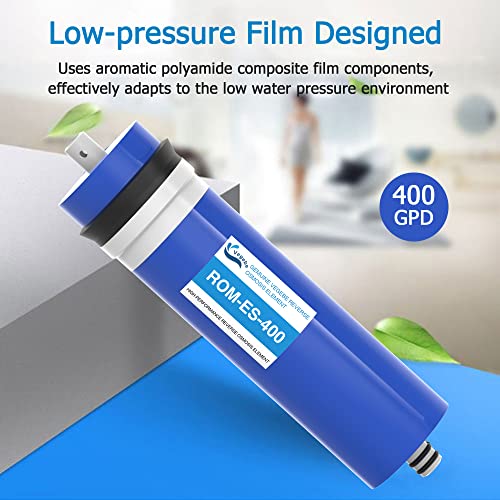 Vegebe 400 GPD RO Membrane Filter 12"x3" Reverse Osmosis Membrane Element Replacement Fits Under Sink RO Drinking Water Filter Filtration Purifier System, 1 Pack