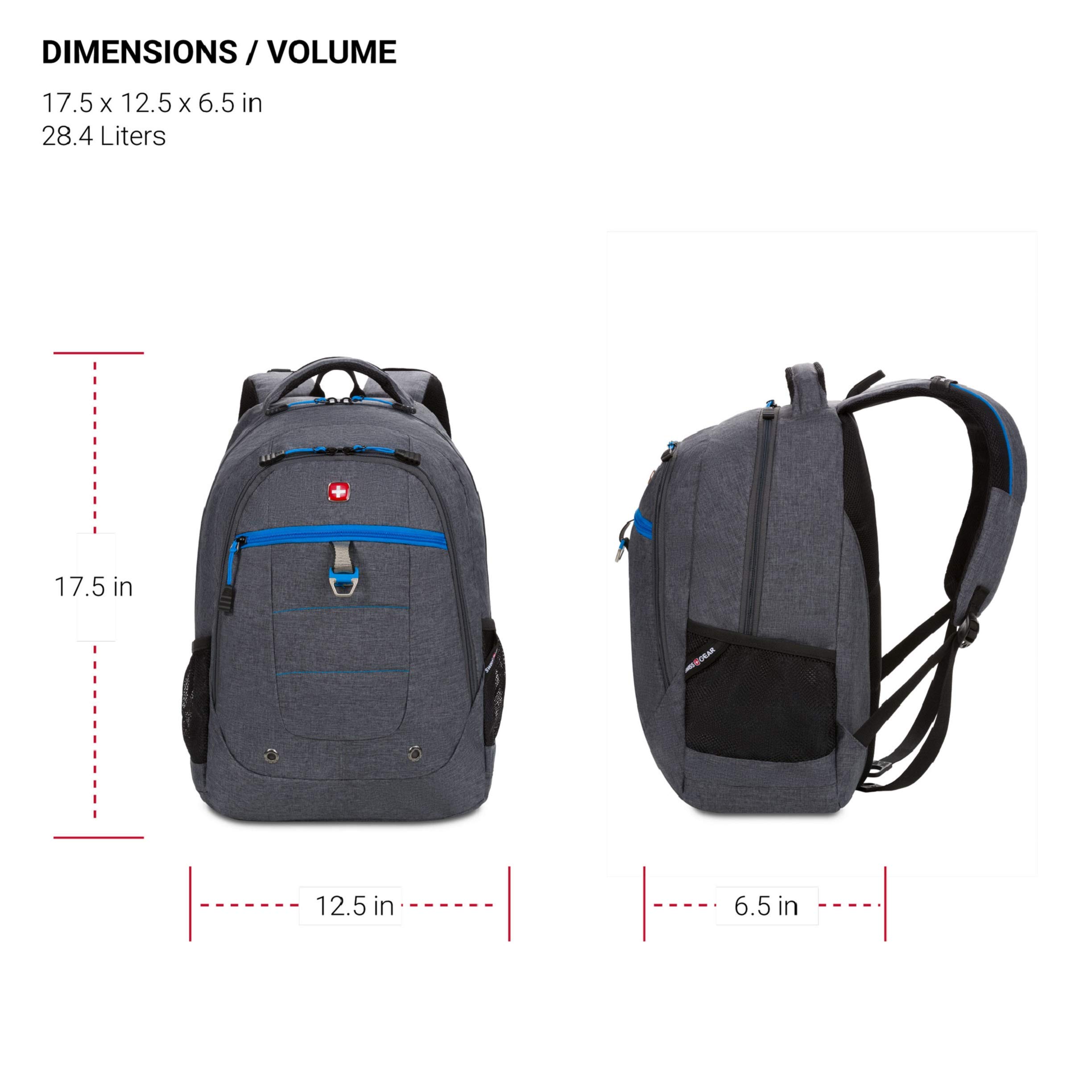 SwissGear 5918 Laptop Backpack, Grey, 17.75-Inch