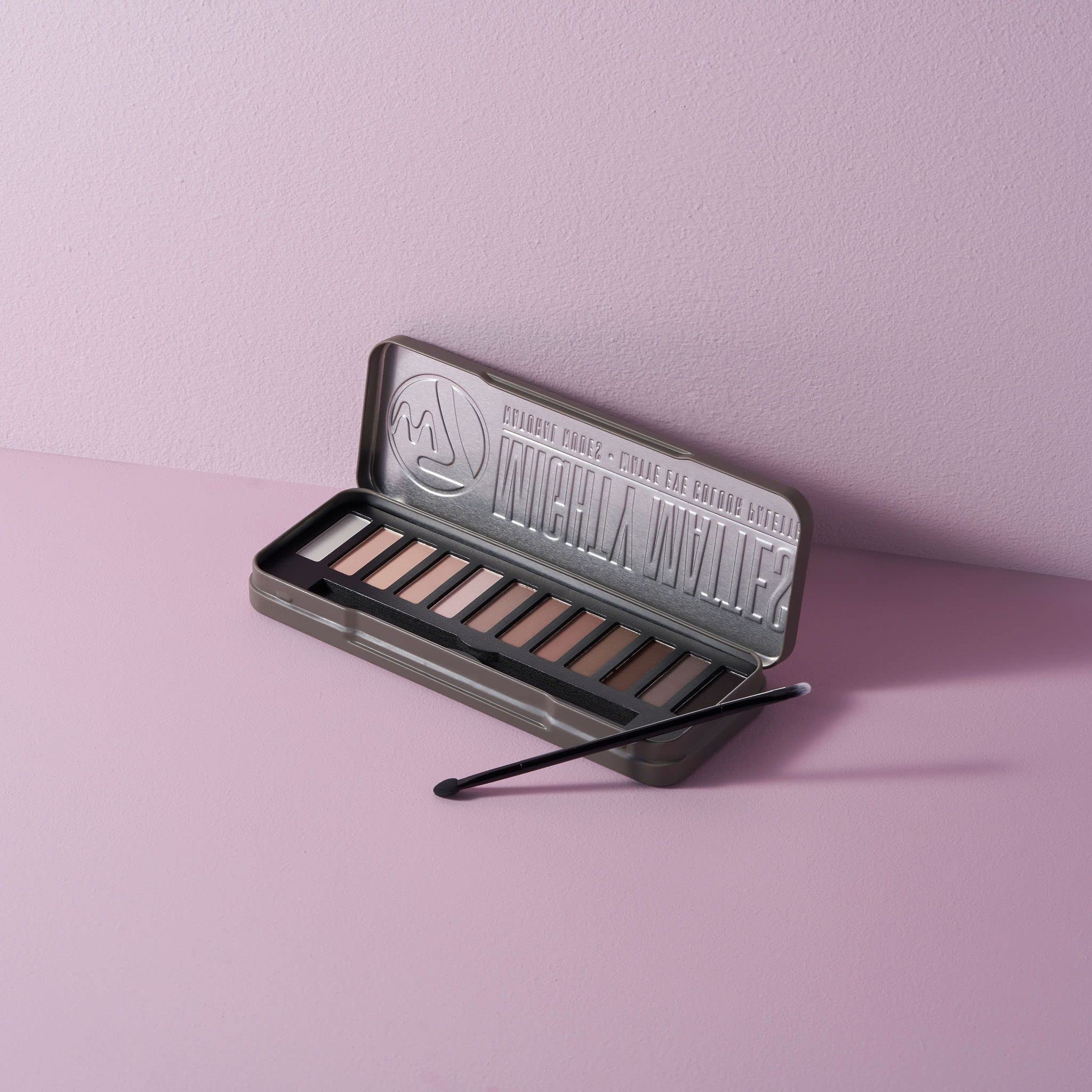 W7 Mighty Mattes Eyeshadow - 12 Matte Nude Colours β Flawless & Natural Long-Lasting Makeup Palette