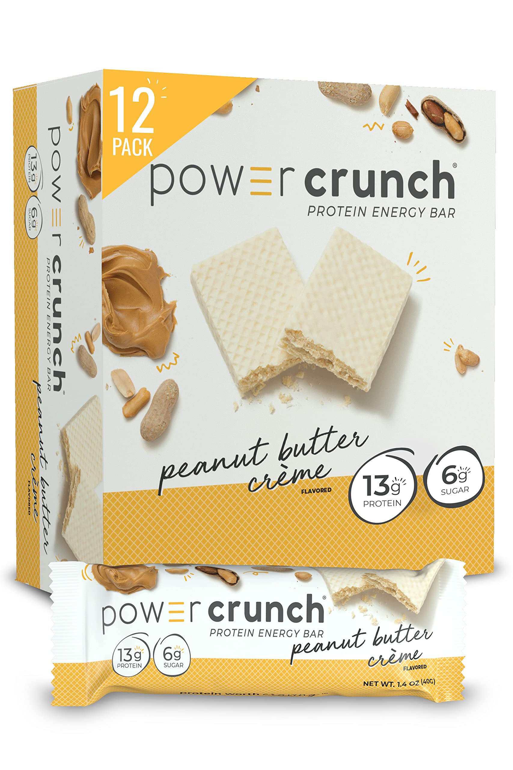Power Crunch Protein Wafer Bars, Peanut Butter Crème, 1.4 Ounce & Protein Wafer Bars, Strawberry Crème, 1.4 Ounce & Protein Wafer Bars, Chocolate Mint, 1.4 Ounce