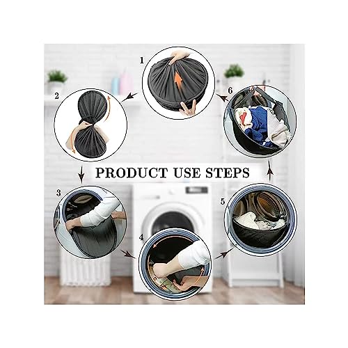 Steedna Foldable 26 Inch Laundry Basket For Dryer Clothes Removal Large Size Pop Up Laundry Hamper for Home Travel