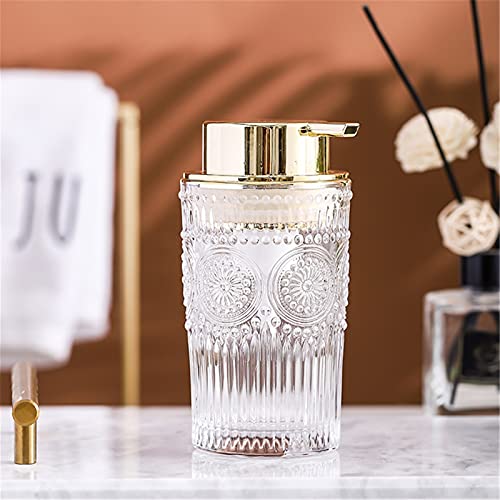 Soap Dispenser Bathroom 300ml 400ml Glass Soap Dispenser Bathroom Foam Empty Sub-Bottling Shower Gel Shampoo Foaming Bottle, for Kitchen Bathroom Bedroom Kitchen Soap Dispenser (Color : 1)