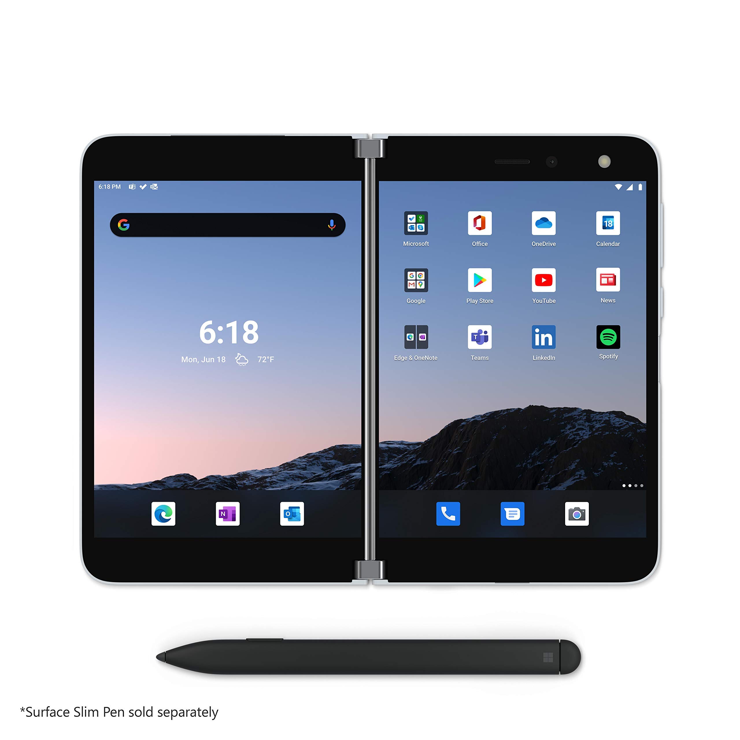 NEW Microsoft Surface Duo 256GB (Unlocked) - Glacier (Renewed)