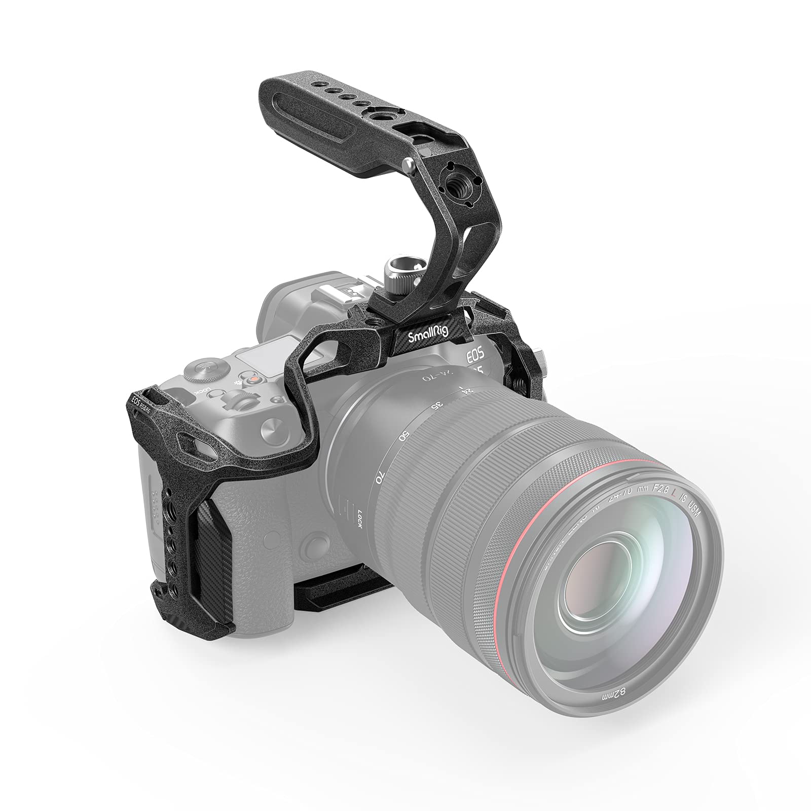 SmallRig R5 R5 C R6 Cage Kit for Canon EOS R5 R5 C R6 Mirrorless Camera with Top Handle and Dedicated Cable Clamp, Aluminum Alloy Cage for Canon EOS R5 R6 R5 C Camera
