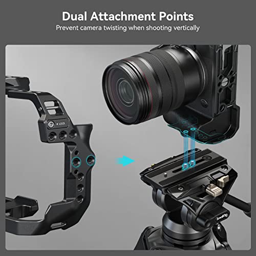SmallRig R6 Mark II Camera Cage for Canon, Formfitting Video Making Camera Rig for Canon R6 Mark II, Built-in Dual NATO Rails, Quick Release Plate for Arca, Horizontal and Vertical Shooting - 4159