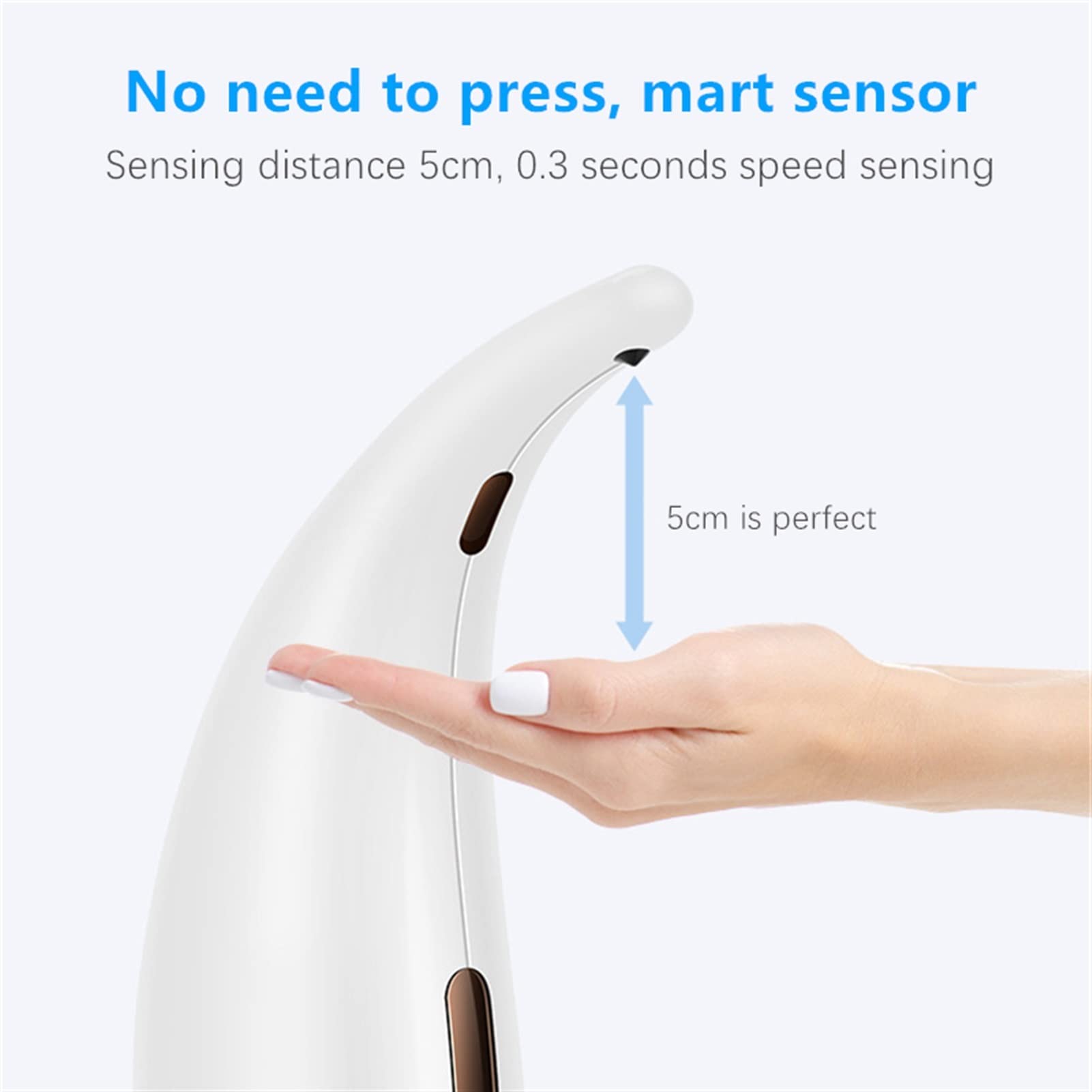 Soap Dispenser Bathroom 300ML Soap Dispenser Automatic Liquid Soap Dispenser Infrared Smart Sensor Kitchen Touchless Foam Shampoo Dispensers Bathroom Soap Dispenser (Color : E)