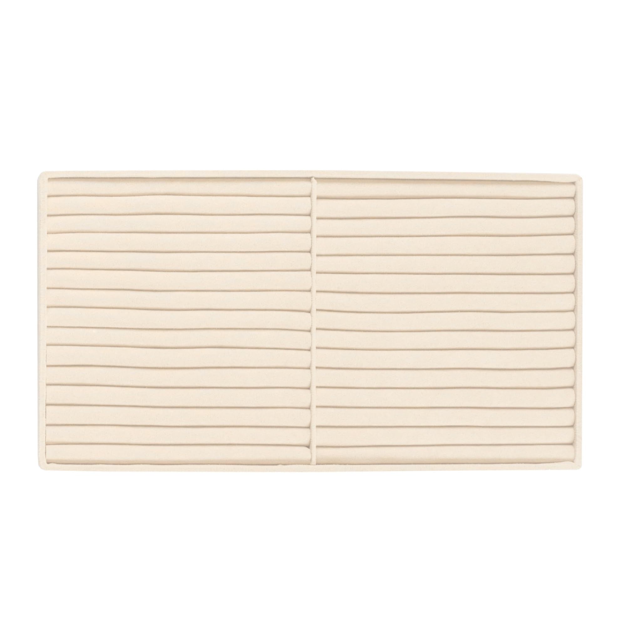 WOLF VAULT Tray Ring Insert, Beige - Includes 28 Ring Rolls - Stackable - Anti-Tarnish LusterLoc Lining - Prevents Jewelry Discoloration + Tarnishing