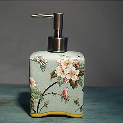Soap Dispenser Ceramic Bathroom Accessories Set of 7 Complete, High-end Bathroom Kit Soap Dispenser Toothbrush Holder Mouthwash Cup Soap Dish Storage Box and Tray Bathroom Soap Dispenser