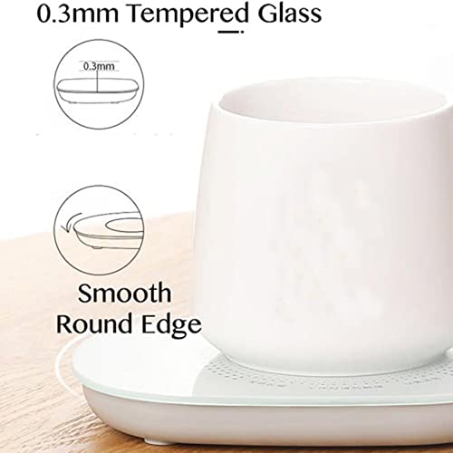 ZEARLY Automatic Coffee Warmer - USB Milk Heating Pad, Constant Temperature Tea Warmer, Touch Coffee Heating Pad for Kitchen Living Room, Green (16CM, Small)