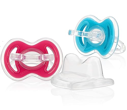Nuby 2-Pack Gum-eez Pacifier Teethers, Colors May Vary
