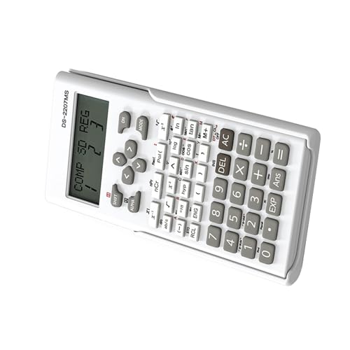 Portable Scientific Calculator 12 Digits Widescreen Multifunctional Exam Tool Students Function Calculator Professionals Two Line Display Calculator Protective Case Scientific Calculator Two-Line L