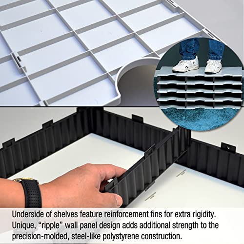Ultimate Office TierDrop Literature Organizer/Forms Sorter, 6-Compartment Add-On (for Any 3-Wide TierDrop Unit), Gray w/Black