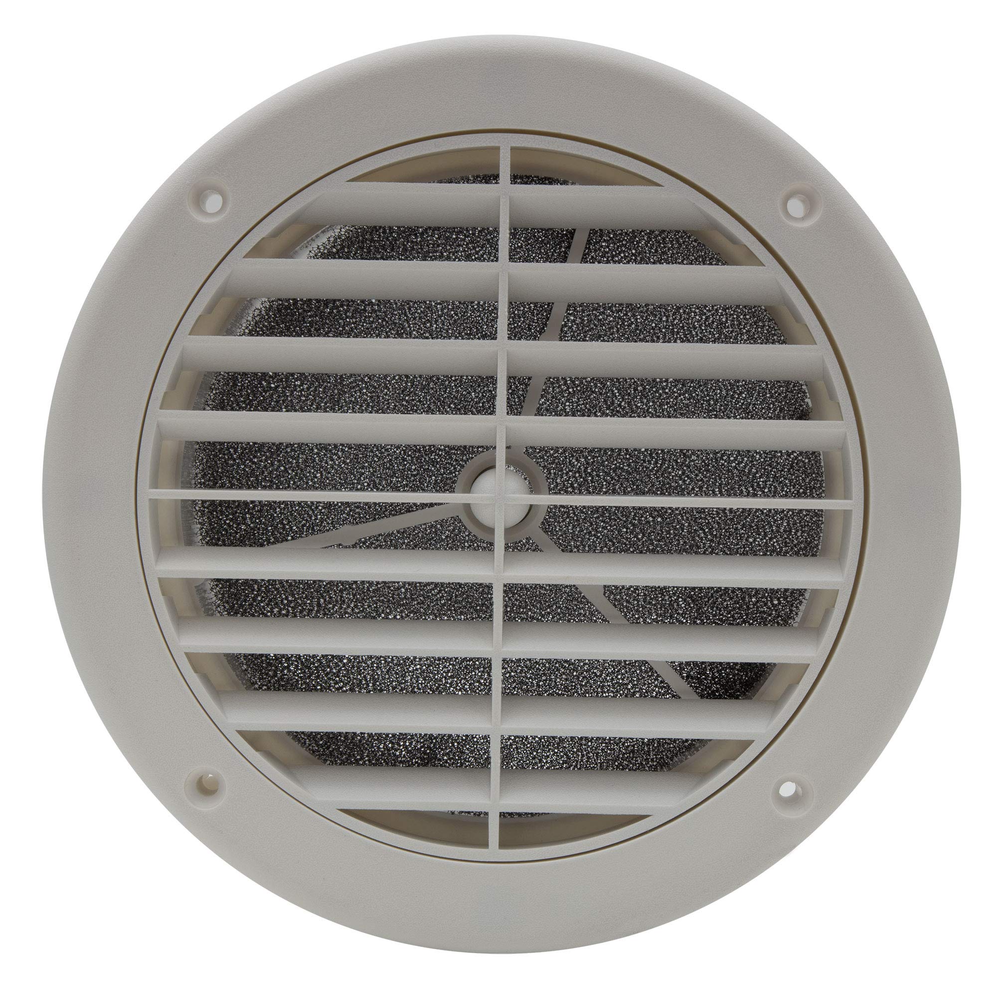 RecPro RV AC Vent 5" Side Vent | Optional Charcoal Filter | White | Camper AC Vent (5 Pack, with Charcoal Filter)