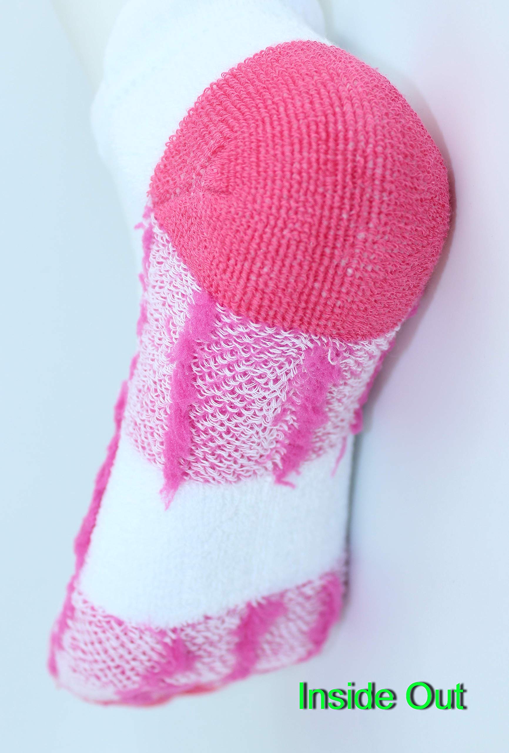 rifix Womens Ankle Running Socks,Cotton Low Cut Athletic Socks,No Show Sports Socks(4P White/Red)