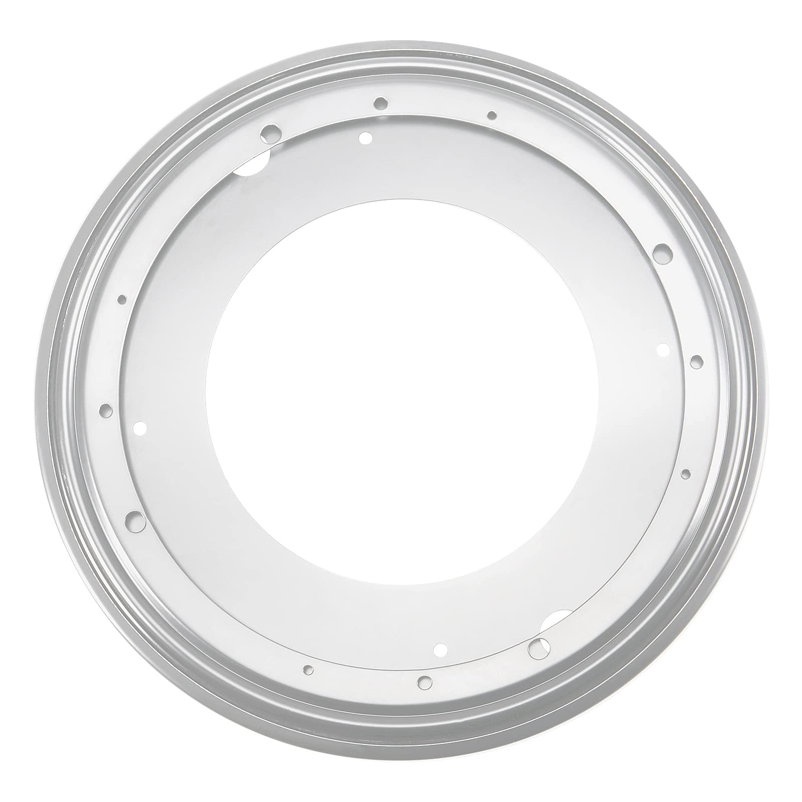 ZEONHEI 4 Pack 12 Inch 360 Degree Lazy Susan Hardware, 5/16 Inch Turntable Bearings Plate Base with Screws and Pads, Lazy Susan Bearing Hardware Turntable Swivel Plate for Rotating Chair Table