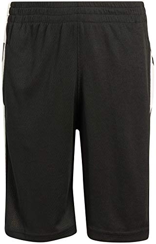 Reebok Boys Basketball Shorts - Performance Athletic Shorts for Boys, Size Small, Black/Vector Logo