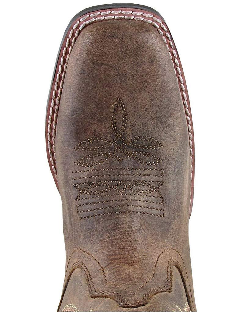 Smoky Women Wilma 12 Inch Distress Leather Cowboy Boot, Brown Distress