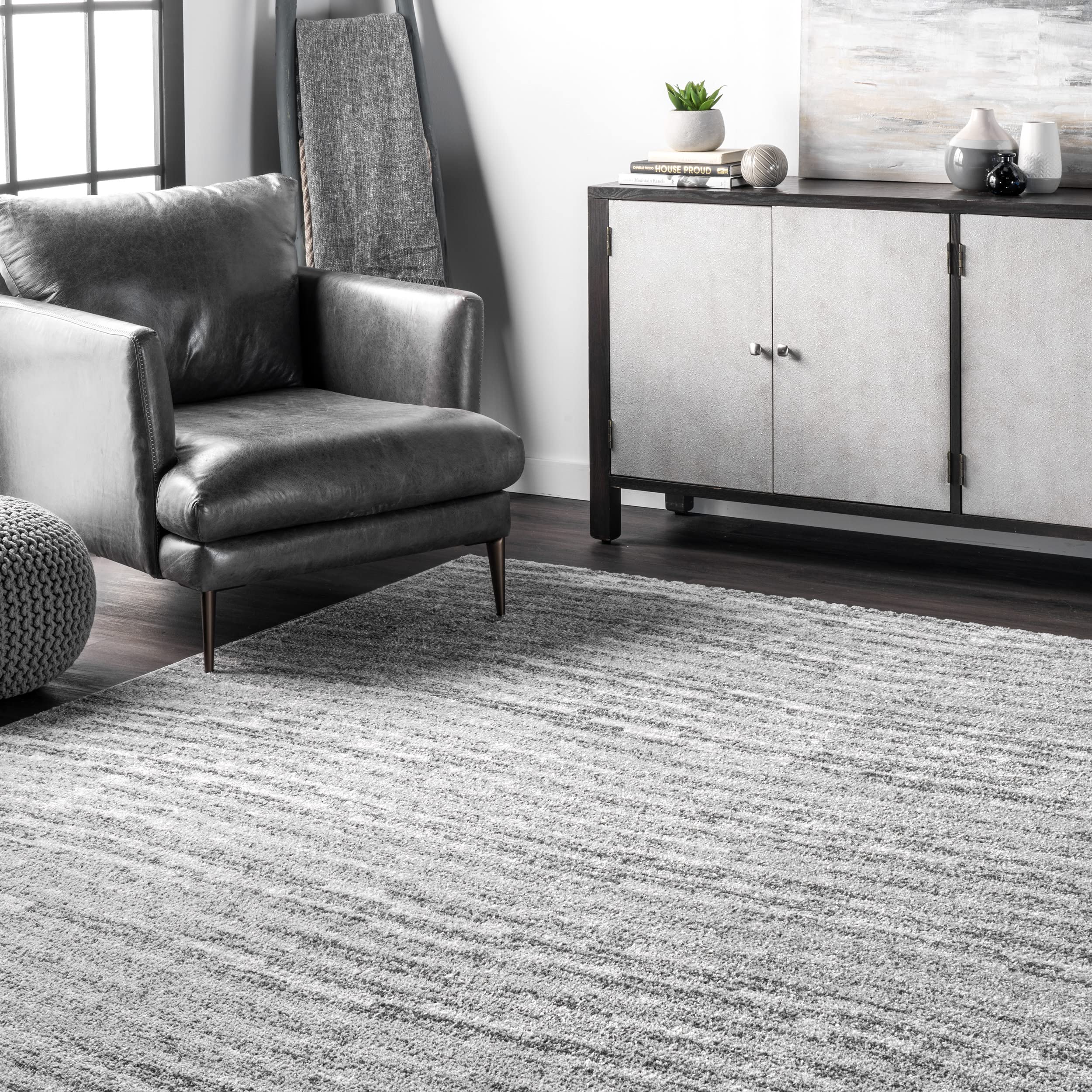 nuLOOM Sherill Abstract Transitional Area Rug, 5x8, Grey