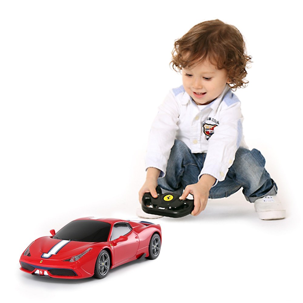 Rastar RC Car | Radio Remote Control Car 1/14 Scale Ferrari 458 Special A, Model Toy Car for Kids, Auto Open & Close, Red