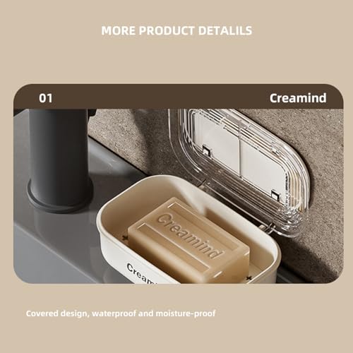 Soap Bar Container, Double Layer Soap Case with Lid, Long Lasting Wear Resistant Soap Holder, Durable Stain Resistant Shower Tray Accessories for Travel Camping Outdoor Gym Bathroom