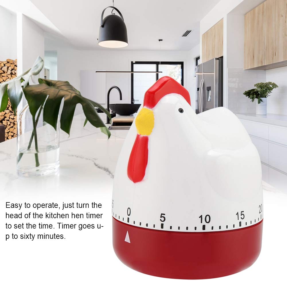 Sugoyi Cooking Timer Magnet, Lovely Chicken Timer Mechanical Kitchen Cooking Alarm Clock for Home Decor Timing Reminder