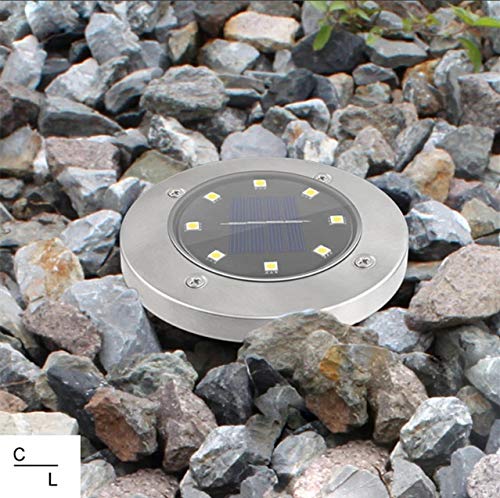 Solar Embedded Aisle Lightning, Solar Ground Light 8 LED Outdoor Solar Garden Lights, Lawn Terrace Passage, Ground Waterproof Sidewalk Flood Light