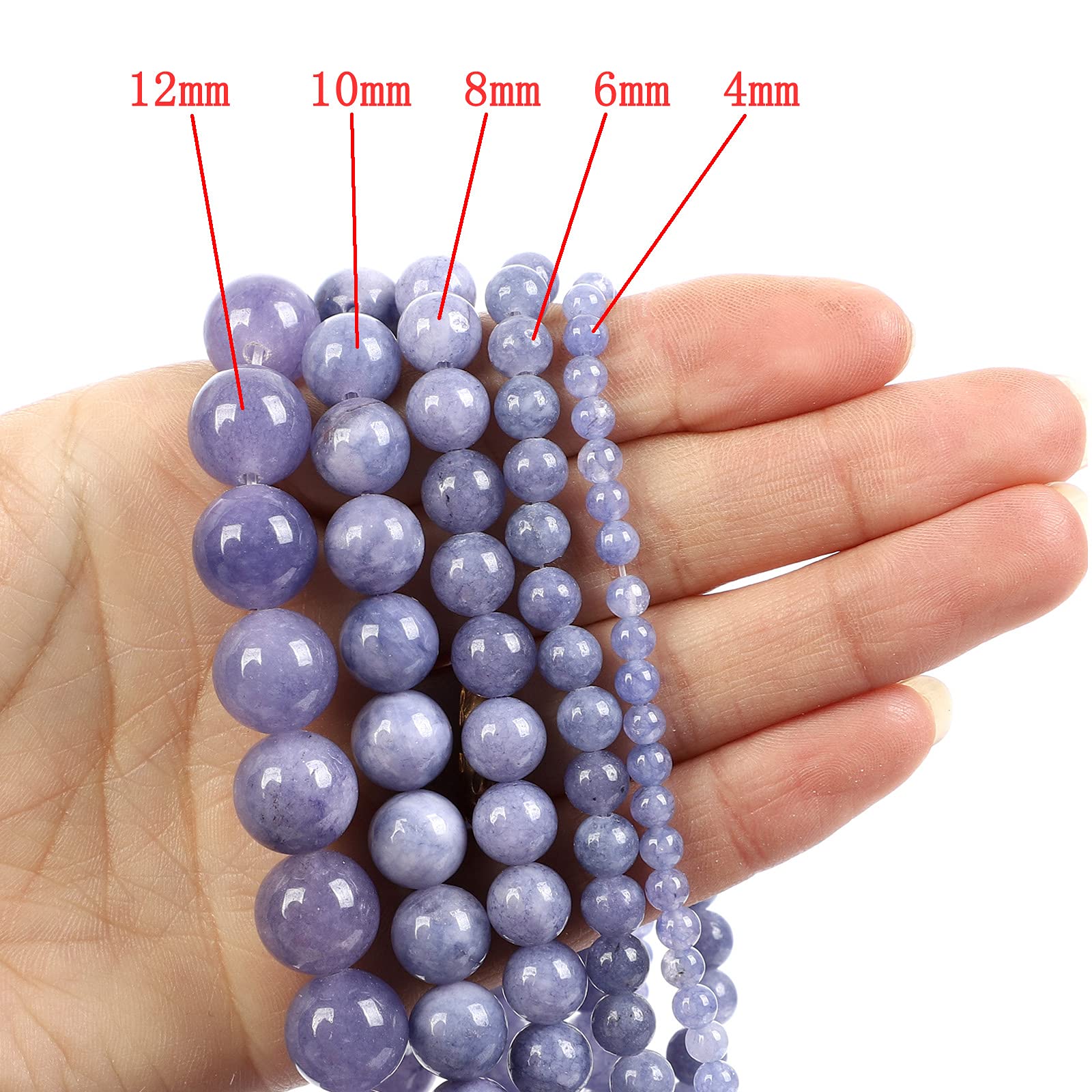 NHBT YU Natural Stone Beads Frosted Indian Agate Round Loose Beads for Jewelry Making Needlework Bracelet DIY 4-12 MM T87 (Color : H7460, Item Diameter : 6mm About 63 pcs)