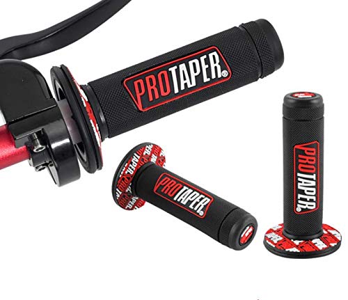 Templehorse Handlebar Grips 7/8" 22mm 28mm Dirt Pit Bike Universal ATV UTV Pro Part Racing Rubber for CR250 CR 250 CR250F CRF 250 CRF230F XR 230 (Red,)