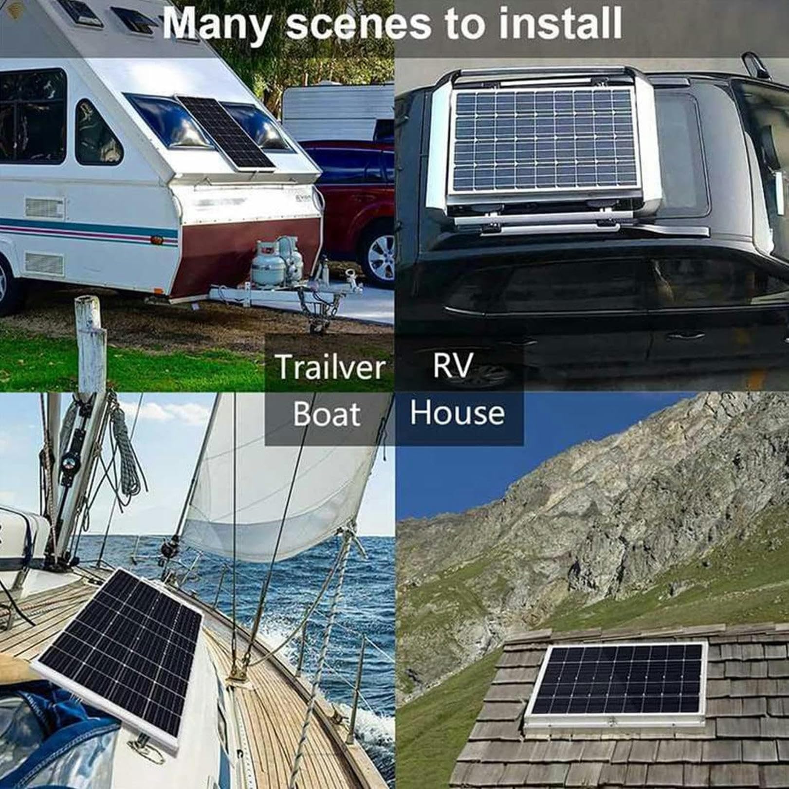Solar Panel Kit,200W Solar Panel 18V Monocrystalline Semi Flexible Bendable Mono Panel 2 * 100W Off-Grid Systems with 20A Controller,for RV Camper Boats Roofs