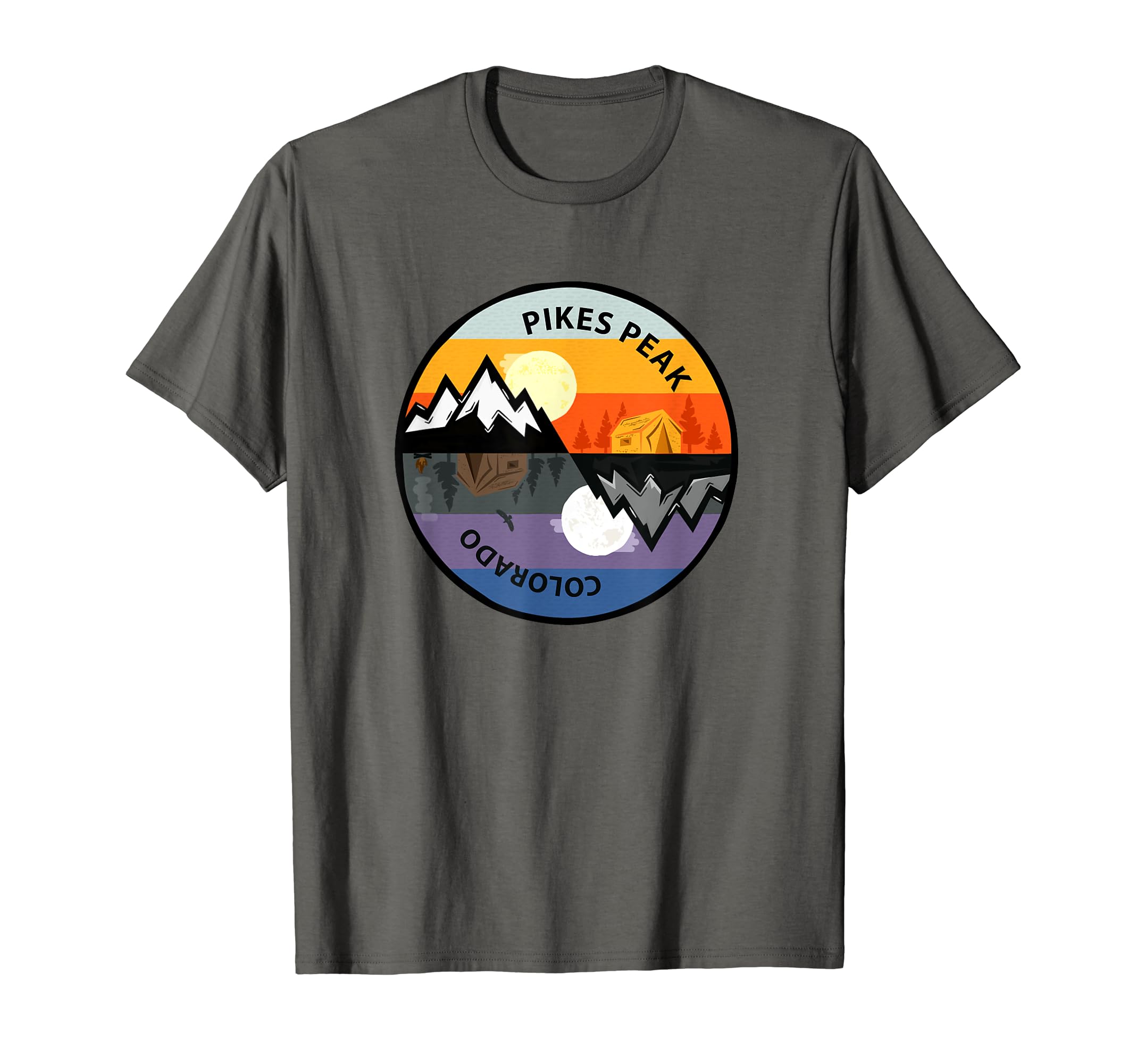 Retro Vintage Pikes Peak, Colorado Souvenir Camping T-Shirt