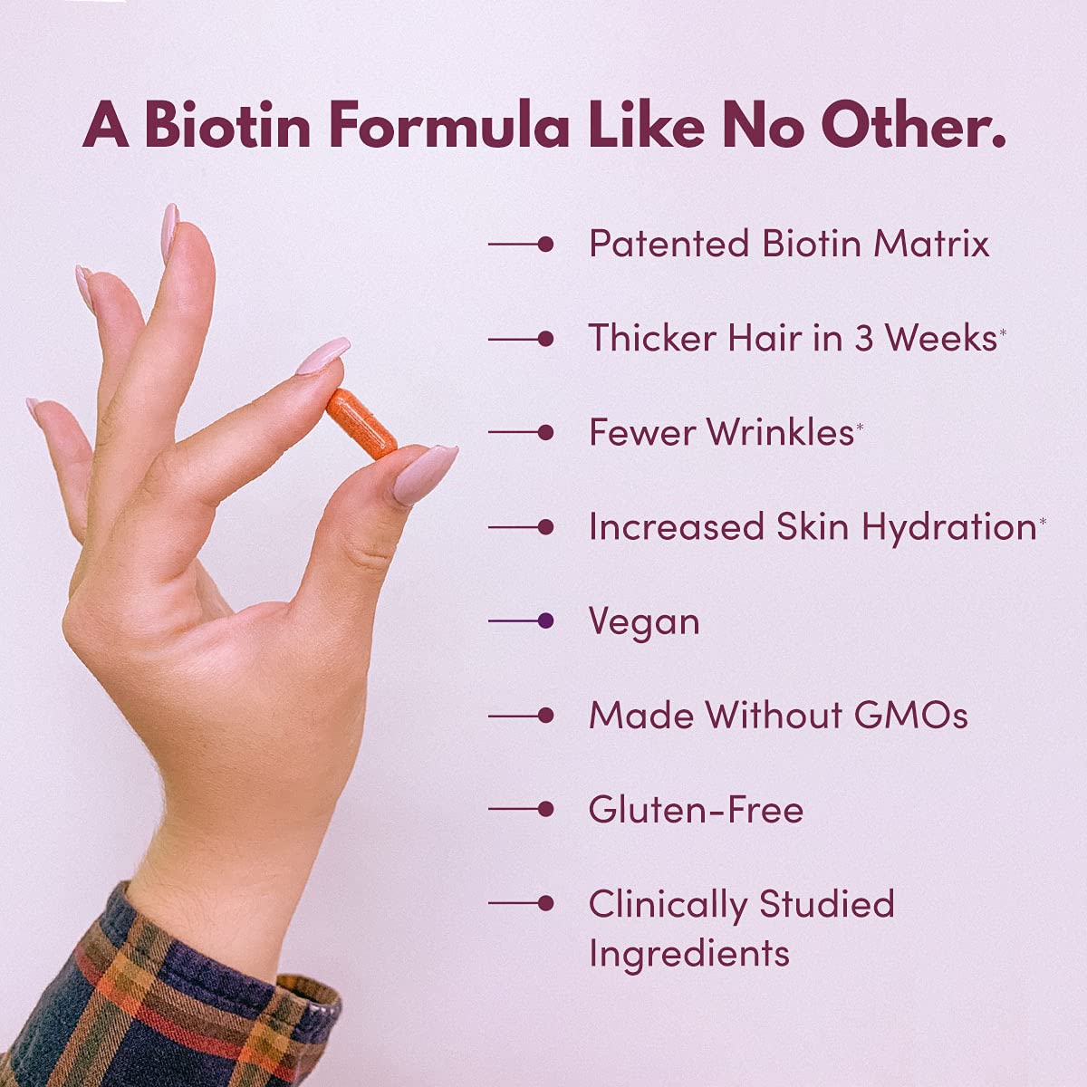 Purity Products MyBiotin ProClinical - 3 Month Supply – Thicker Hair in 3 Weeks & Fights Wrinkles - MB40X Patented Biotin Matrix w/Astaxanthin - 40X More Soluble vs Ordinary Biotin - 90 Caps