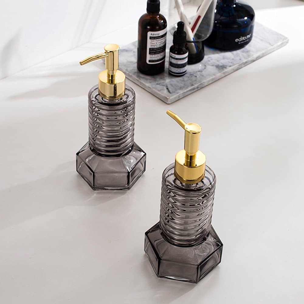 Soap Dispenser 300ml Soap Dispenser Bathroom Glass Liquid Storage Bottle Shampoo Bottles, for Kitchen Bathroom Bedroom Bathroom Soap Dispenser
