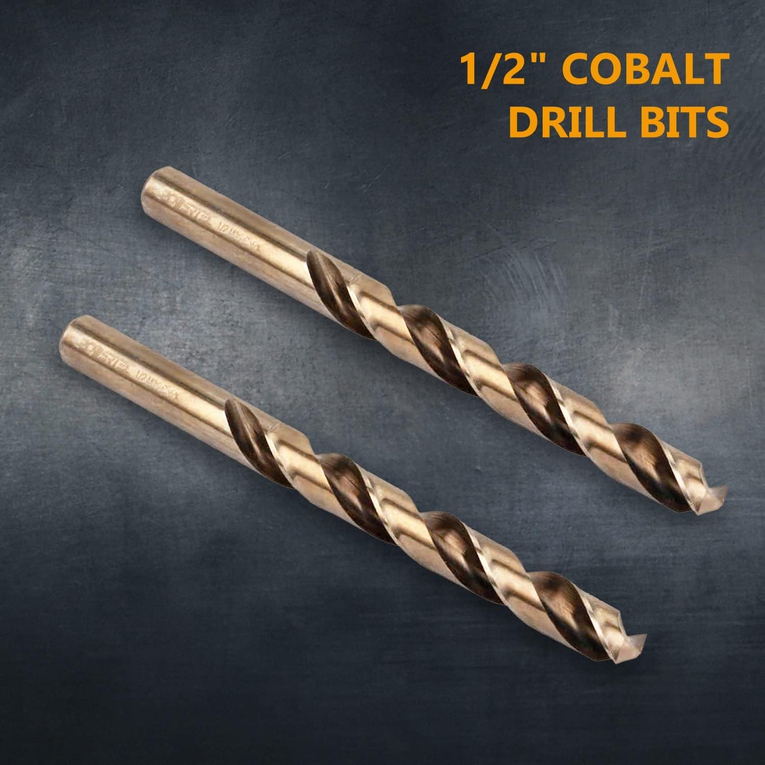 POWERTEC 5/32 Inch Cobalt Drill Bits, 10 PK M35 HSS Cobalt Jobber Length Twist Drill Bits w/ 135° Tip, Drill Bits for Drilling Wood, Metal, Stainless Steel, Nickel Alloy, Cast Iron & Plastic (QDB2016)