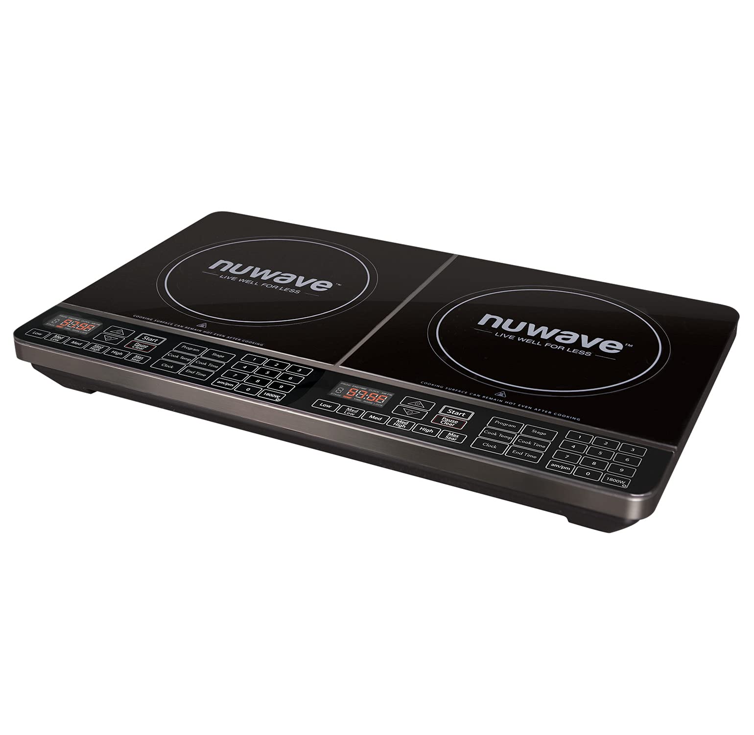 NuWave TODD ENGLISH iQ360 Digital Smart Oven, 20-in-1 Convection Infrared Grill Griddle Combo, 34-Qt Mega Capacity, 1800 Watts & Double Precision Induction Cooktop