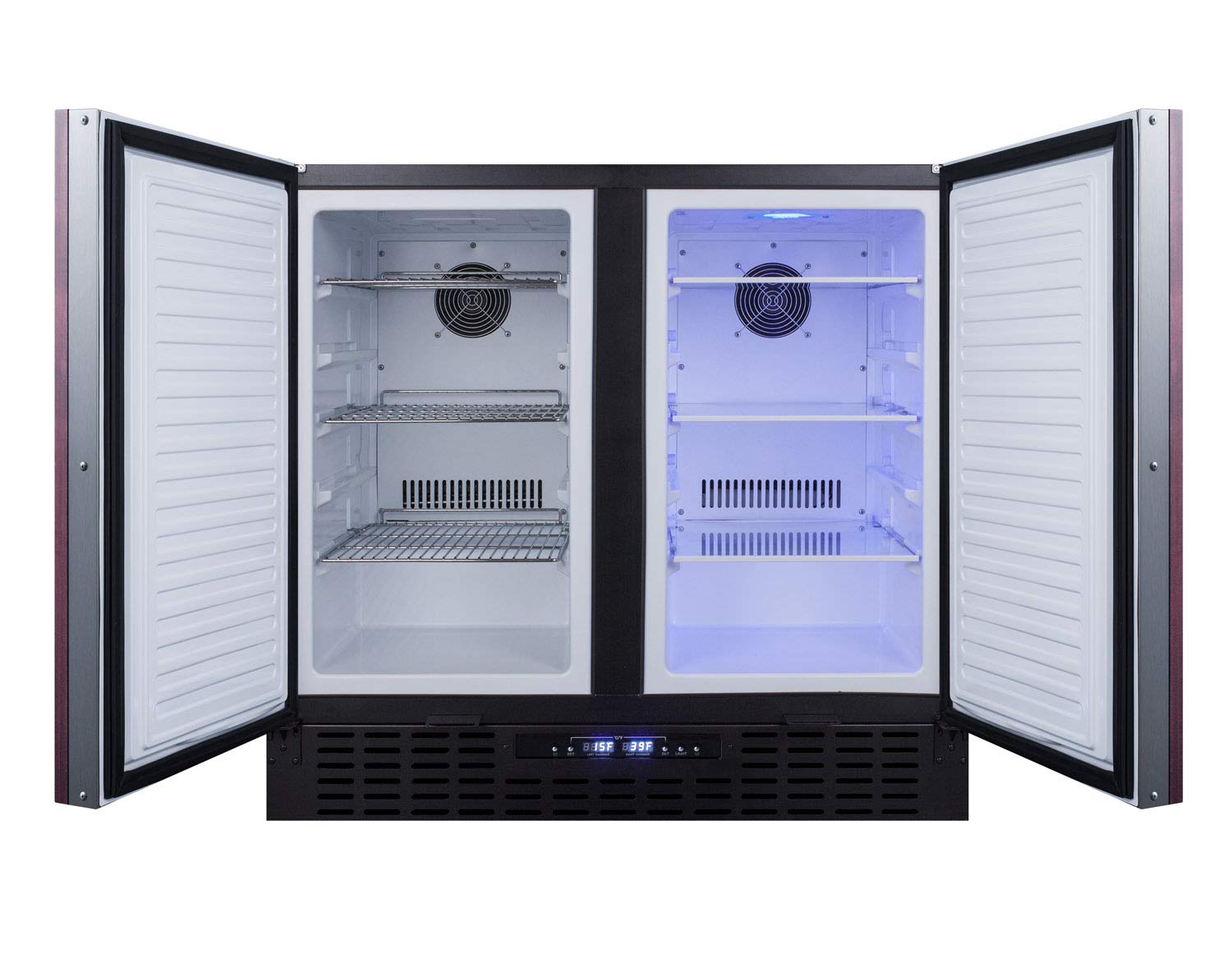 Summit FFRF36 36" Side by Side Refrigerator-Freezer in Stainless Steel
