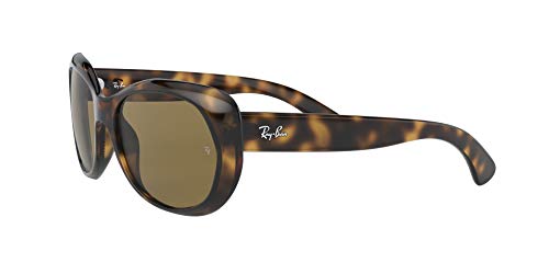 Ray-Ban Women's Rb4325f Low Bridge Fit Square Sunglasses, Light Havana/Dark Brown, 59 mm