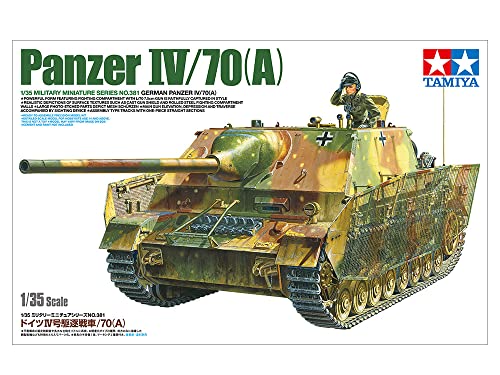 Tamiya German Panzer IV/70(A) Tank Plastic Model Kit, 1/35 Scale