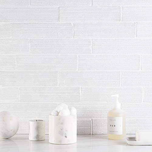 Rhythmic Stroke Matte White 2 in. x 9 in. Glazed Clay Subway Tile (30 Pieces 4.63 Sq. Ft. / Case)