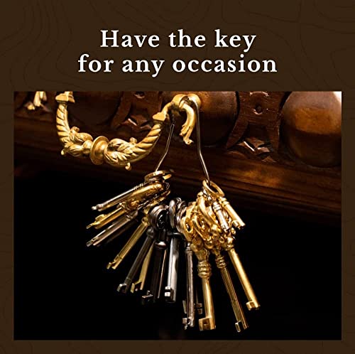 Nickel Plated Miniature Chest, Box Lock or Necklace Skeleton Key for Antique Furniture | KY-11